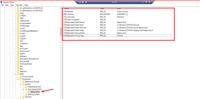 Steps to re-build the SYSVOL DFSR replication group without demoting or ...